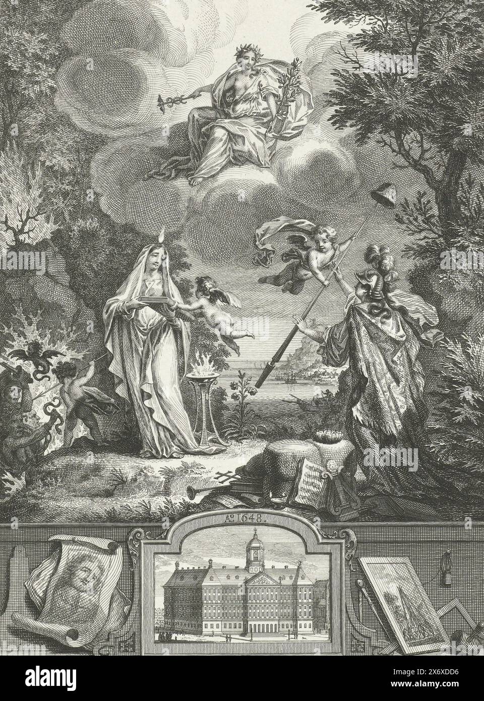 Allegory on the 100th anniversary of Dutch Freedom, 1648-1748, The ...