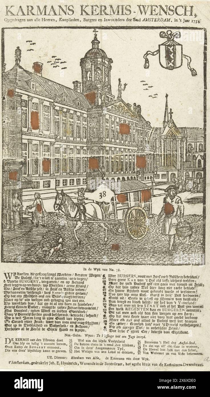 Fair print of the Amsterdam cartman for the year 1754, Karmans Fair ...