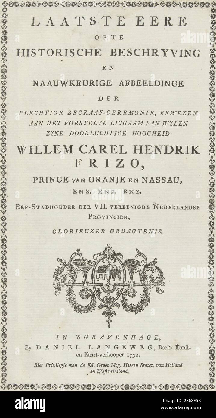 Eight sheets with a description of the funeral procession of William IV ...