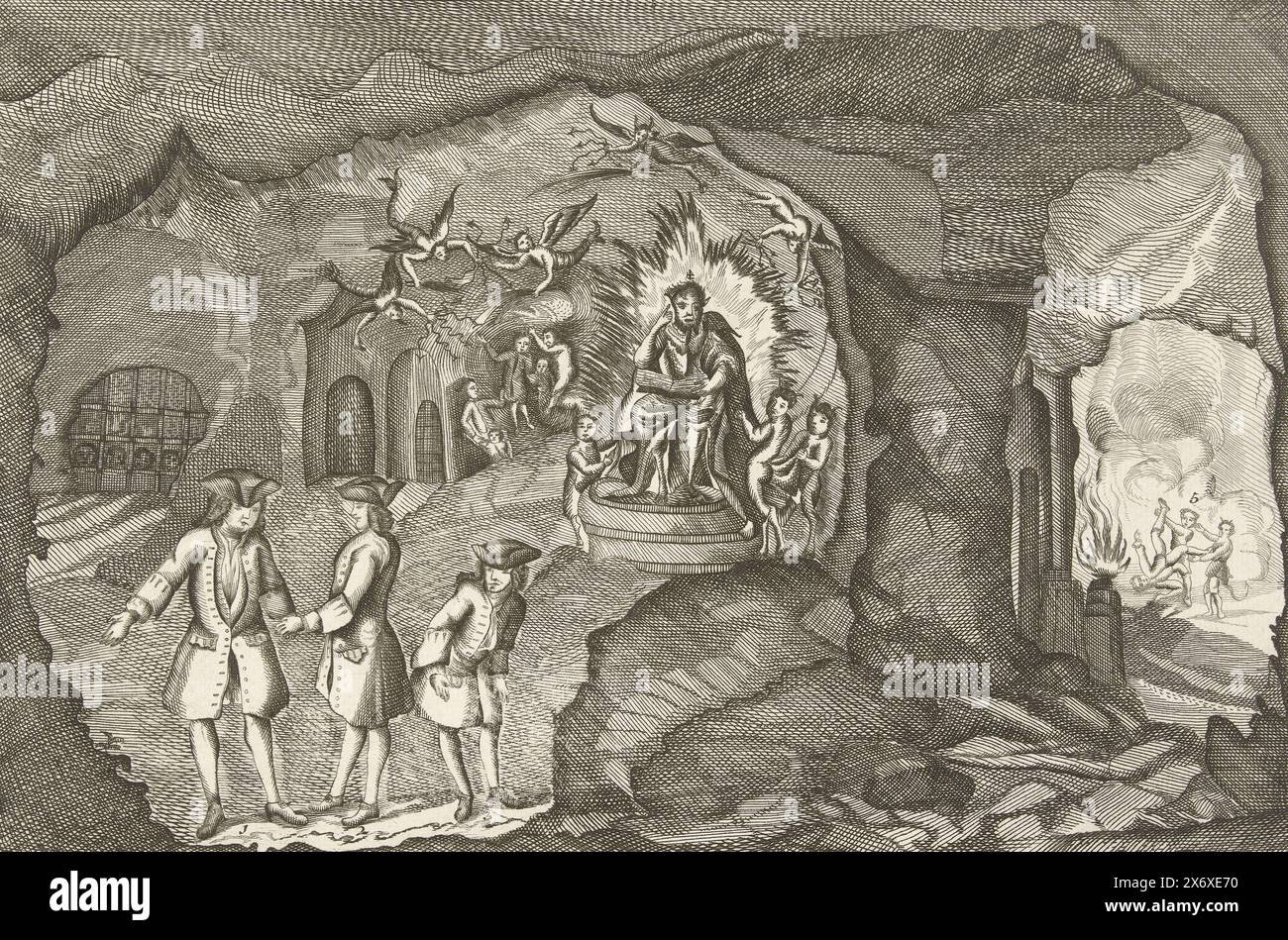 Arrival of Daniël Raap in hell, 1754, Arrival of Daniël Raap in hell ...