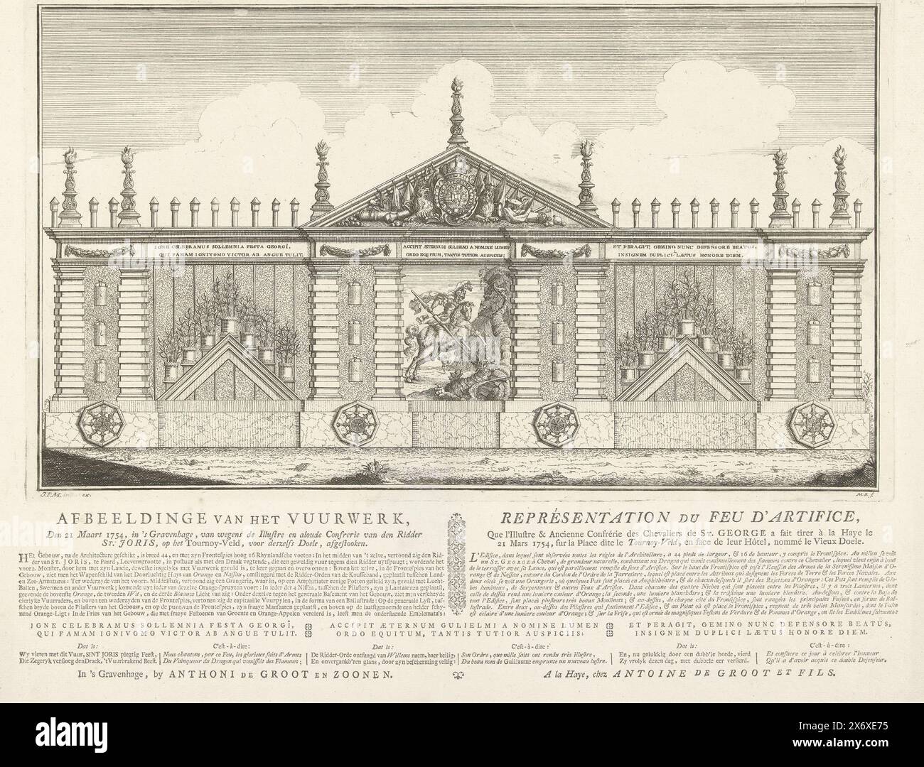 Scaffold for the fireworks set off at the elevation of William V to ...