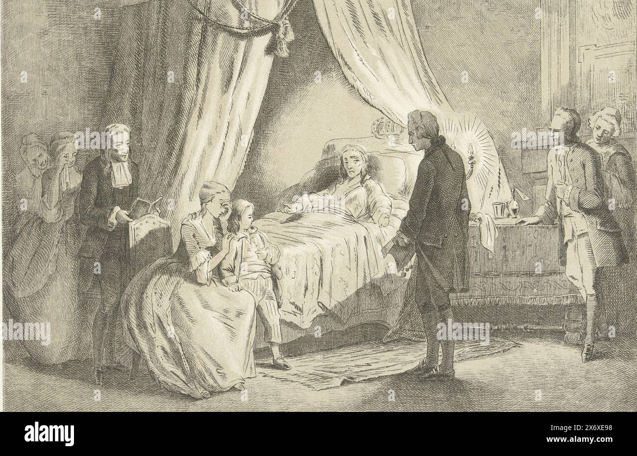 Princess Anna on her deathbed, 1759, The death of Princess Anna of ...