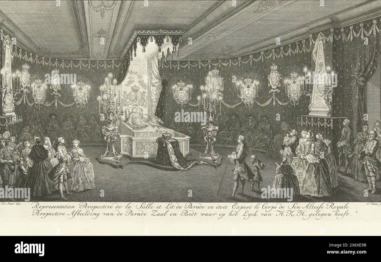 Room with the royal bed of Princess Anna, 1759, Representation ...