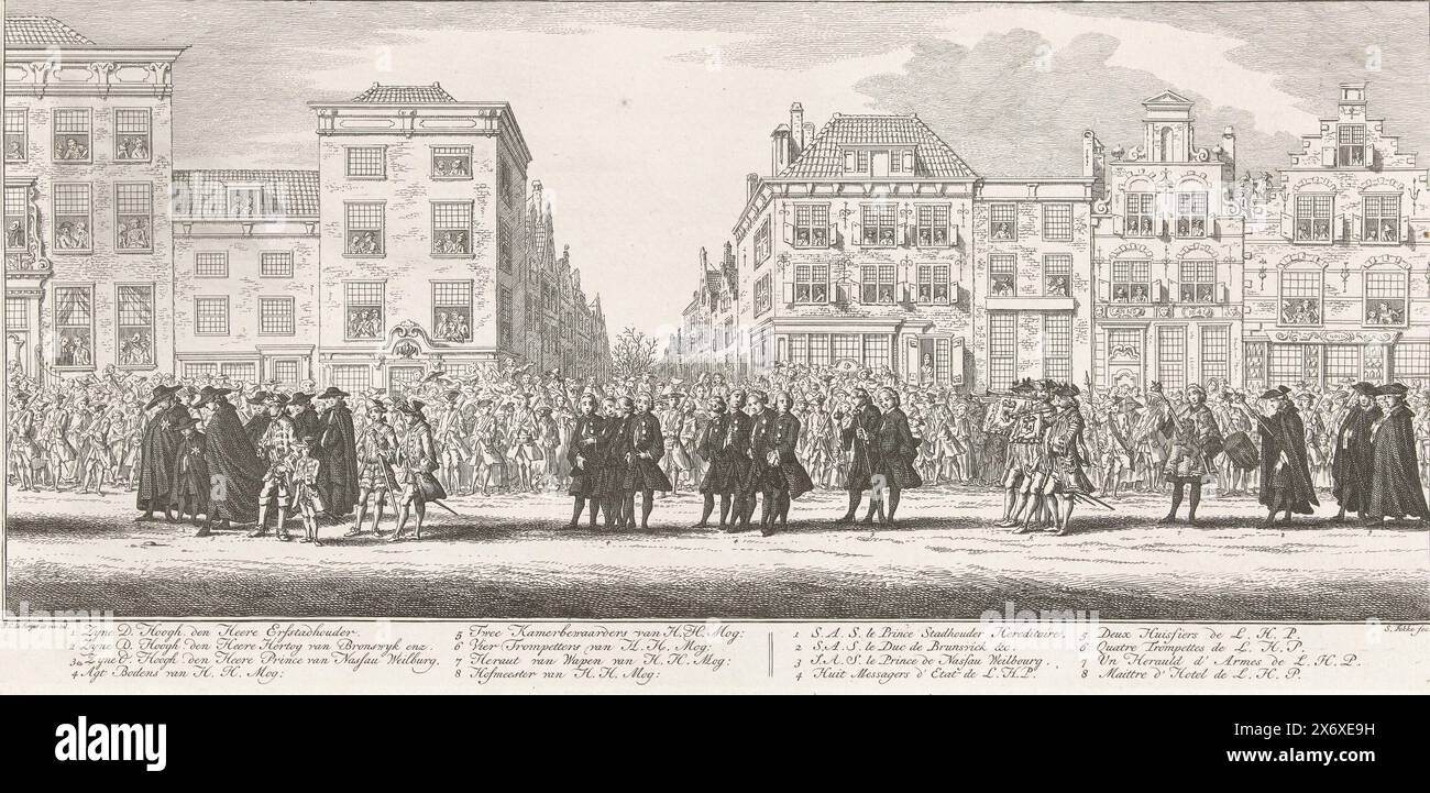 Funeral procession of Princess Anna, 1759, plate 10, Funeral procession ...
