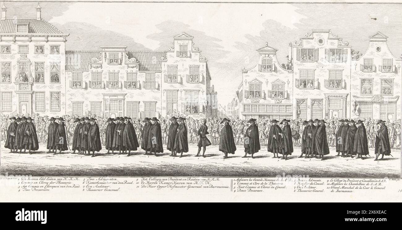 Funeral procession of Princess Anna, 1759, plate 14, Funeral procession ...