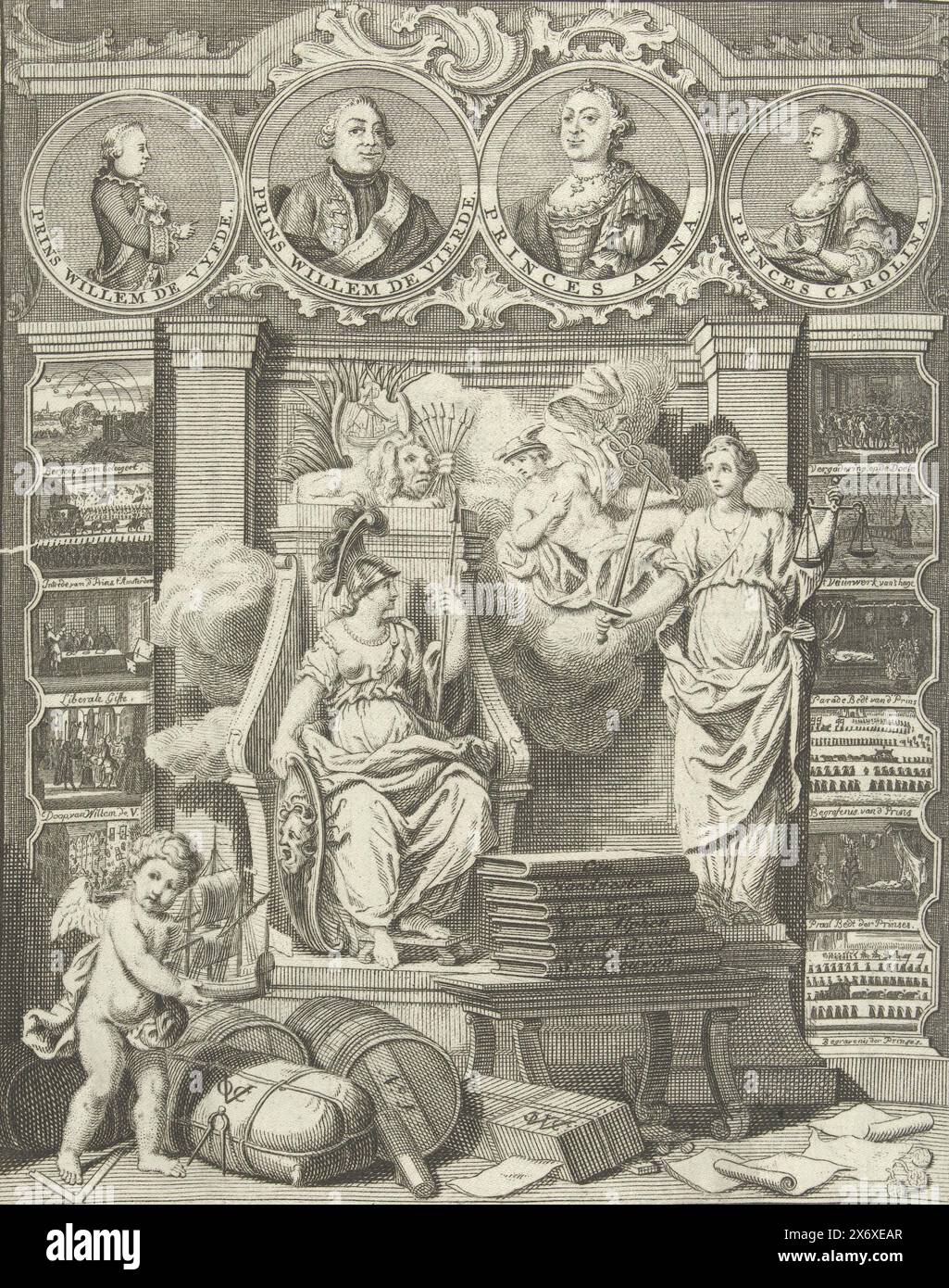 Allegory on the life of Princess Anna, ca. 1759, Allegory with the ...