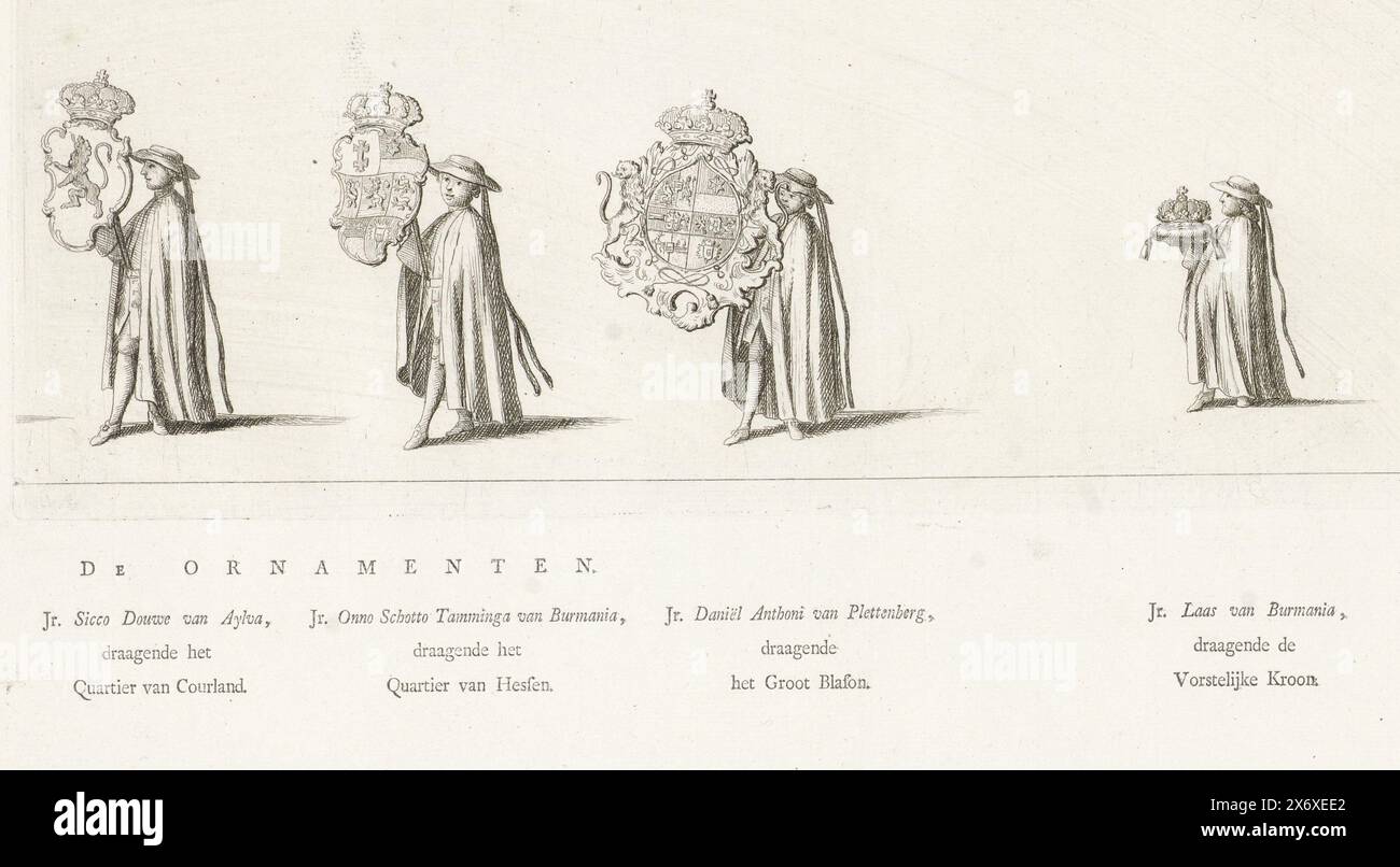 Bearers of insignia in the funeral procession of Princess Maria Louise ...