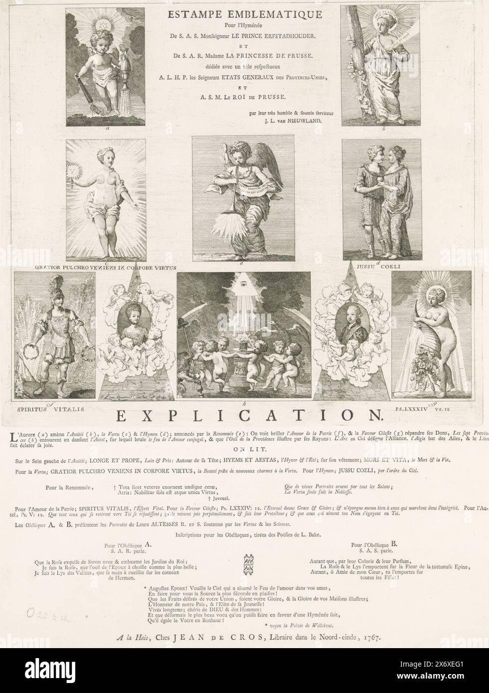 Allegory on the marriage of William V and Wilhelmina of Prussia, 1767 ...