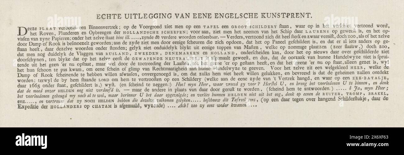 Explanation of the cartoon on the taking of the ship by Laurens and ...