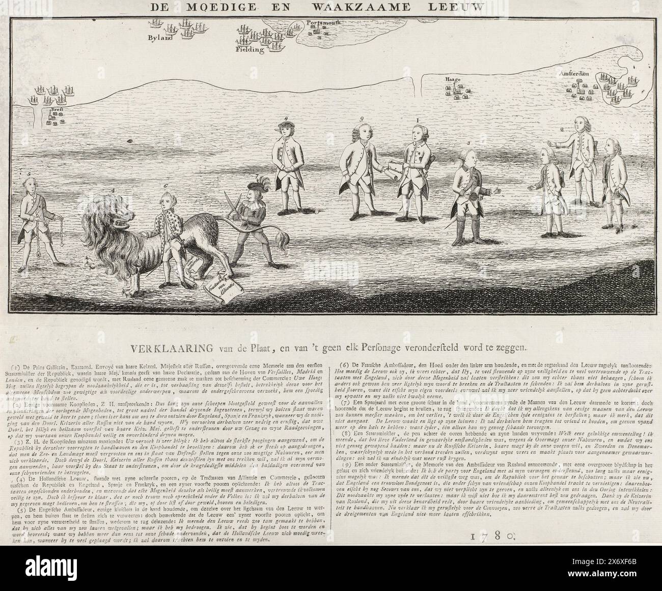 The courageous and vigilant Dutch Lion, 1780, The Courageous and ...