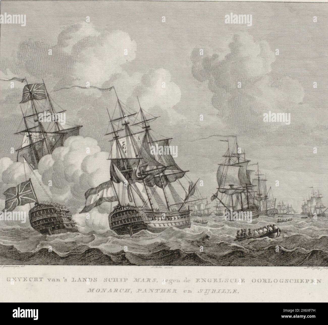 Battle of Willem Crul, 1781, Battle of the Lands Ship Mars, against the ...