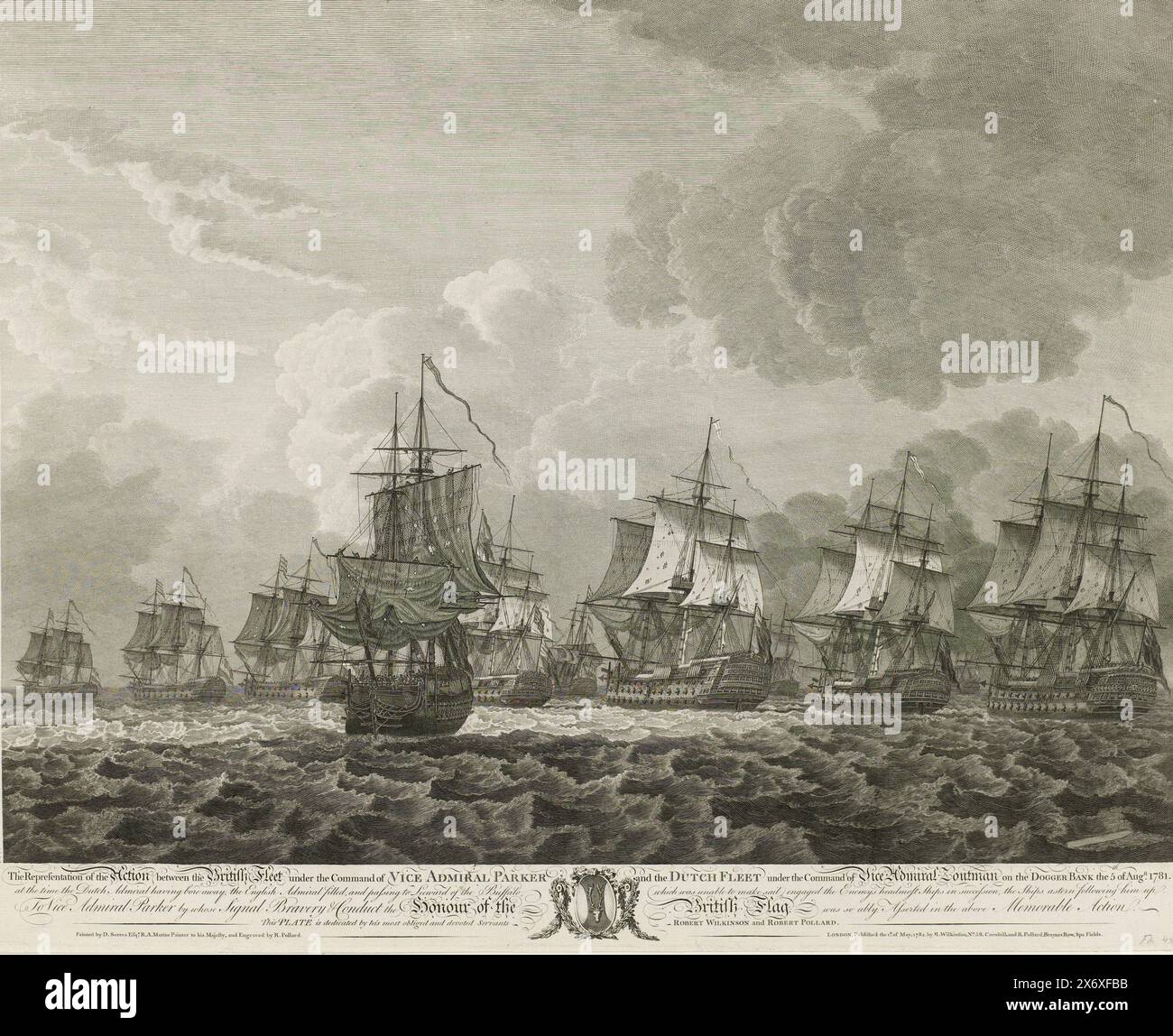 Naval Battle of Dogger Bank, 1781, The Representation of the Action ...