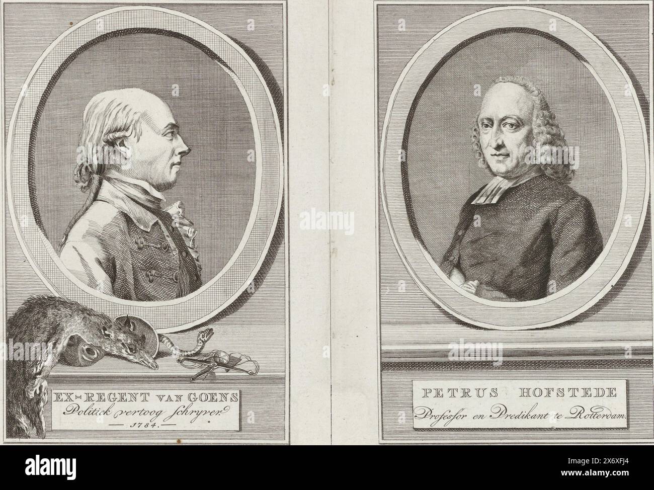 Portraits of Rijklof Michael van Goes and Petrus Hofstede, 1782, Ex ...