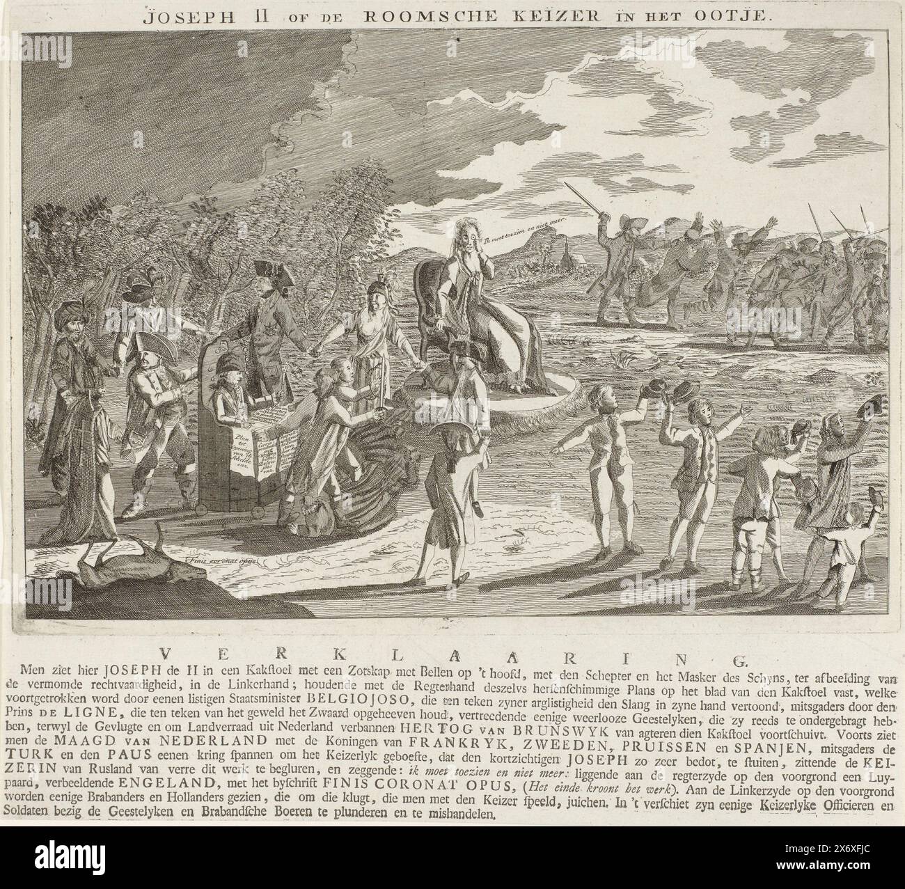 Cartoon on Emperor Joseph II, 1785, Joseph II or the Roman Emperor in ...