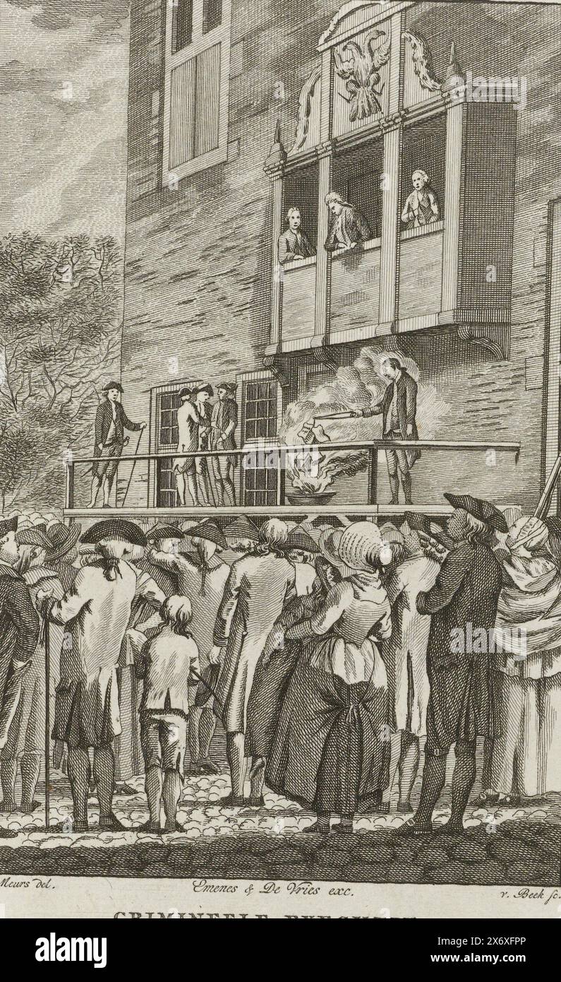 Burning of the Post van den Neder-Rhijn, 1786, Criminal Execution at ...
