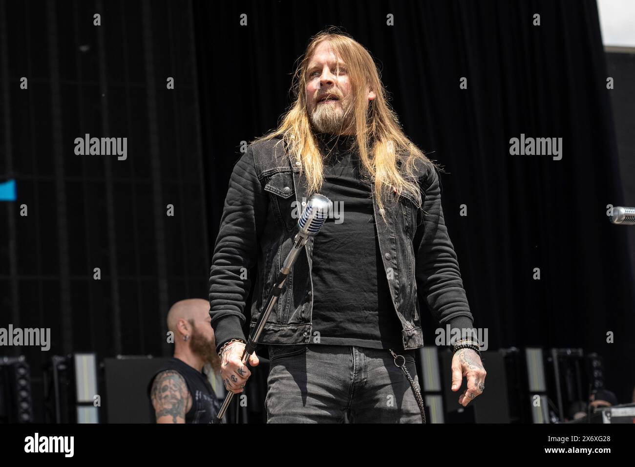 Ryan McCombs of Drowning Pool performs during Sonic Temple Art and ...