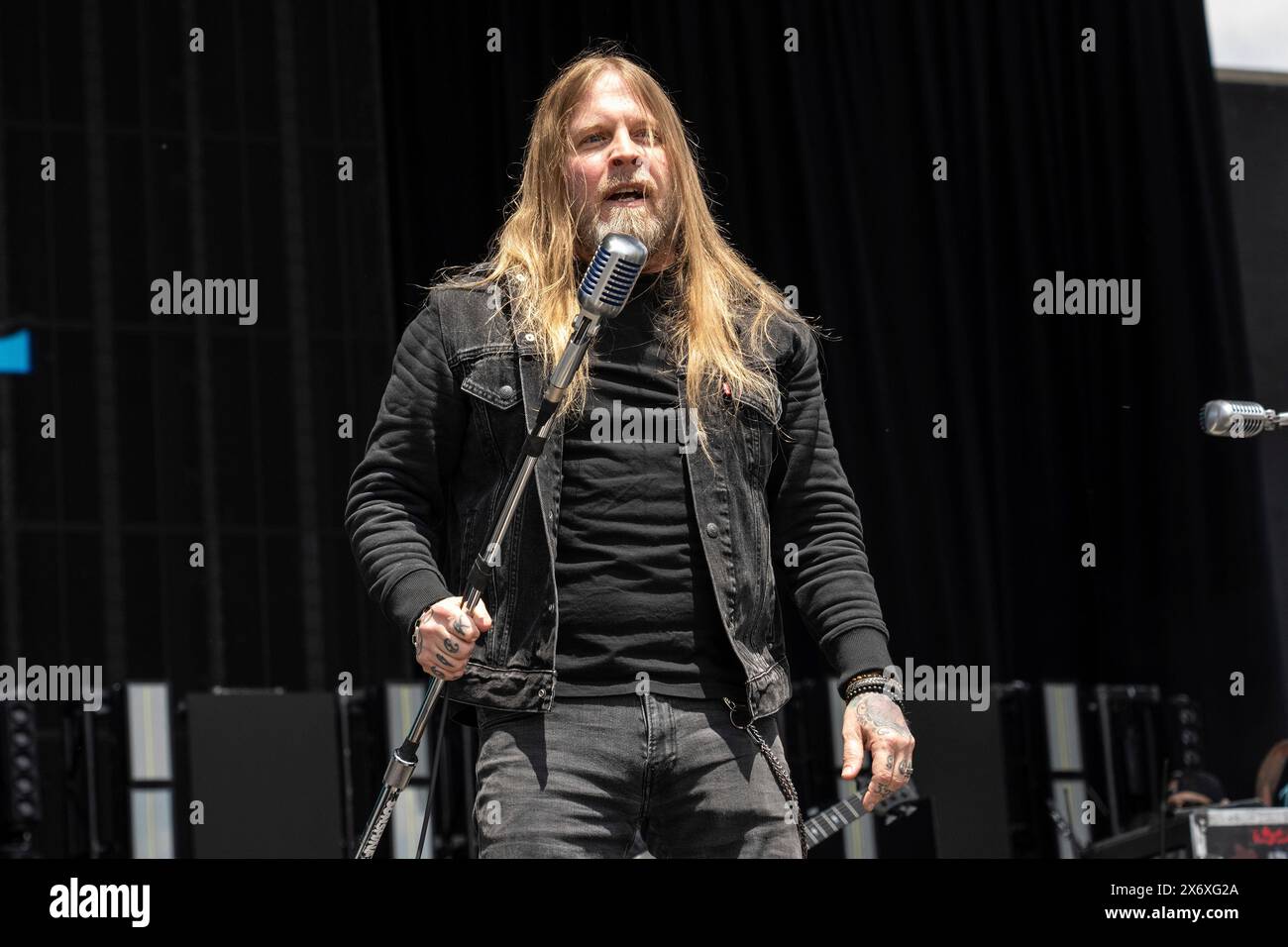 Ryan McCombs of Drowning Pool performs during Sonic Temple Art and ...