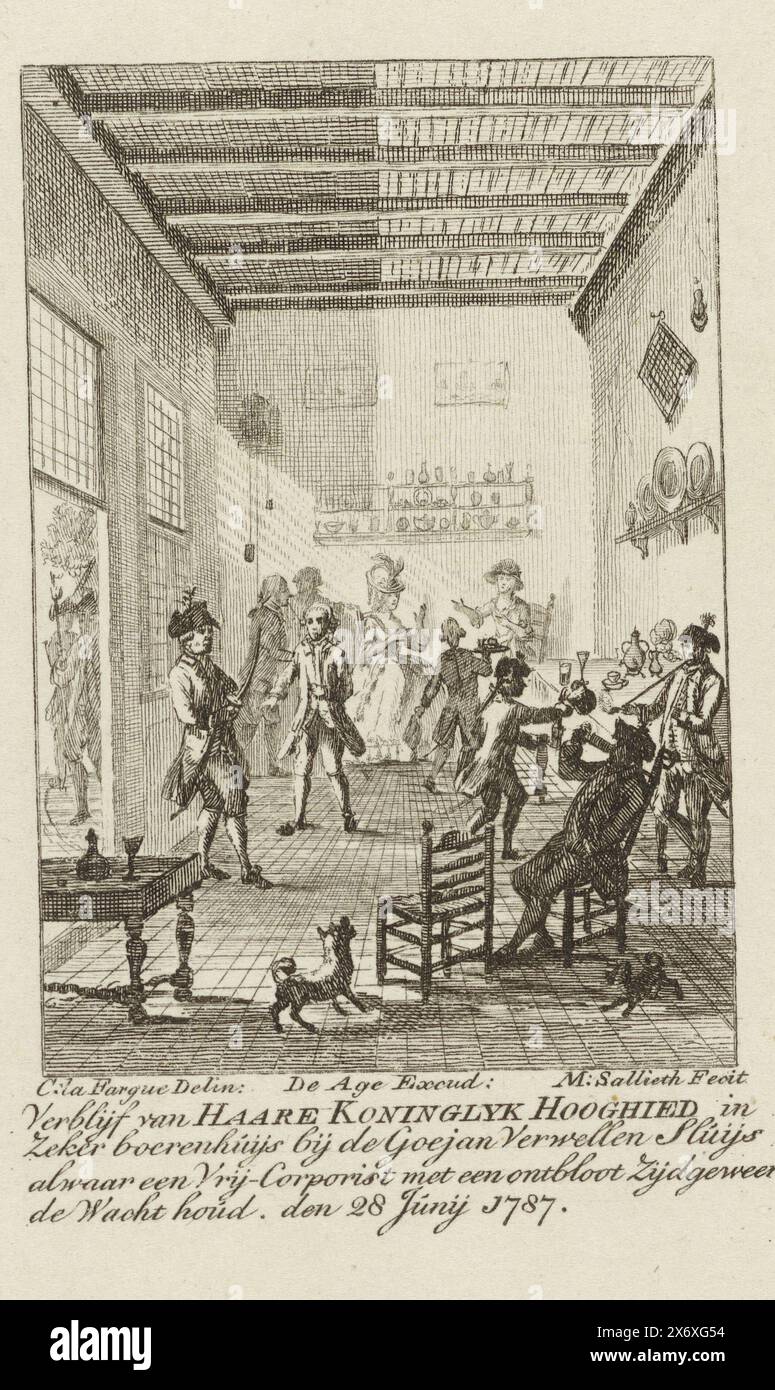 Princess of Orange arrested at Goejanverwellesluis, 1787, Her Royal ...