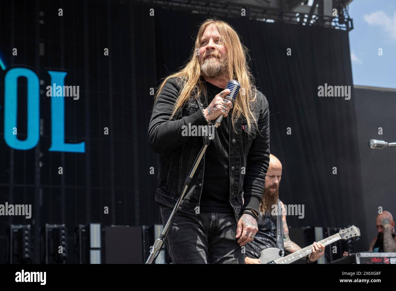 Ryan McCombs of Drowning Pool performs during Sonic Temple Art and ...