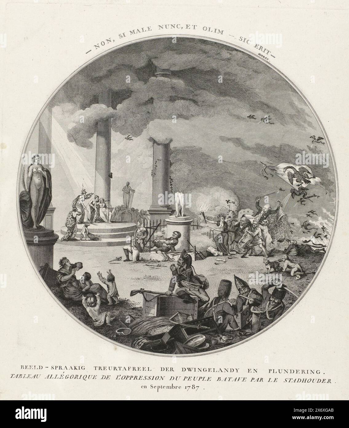 Allegory on the oppression of the country by the stadtholder and the ...