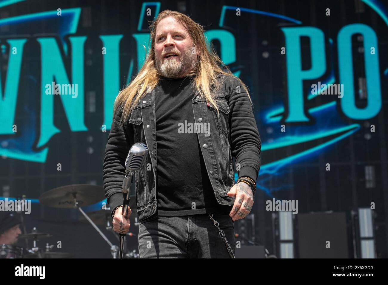 Ryan McCombs of Drowning Pool performs during Sonic Temple Art and ...
