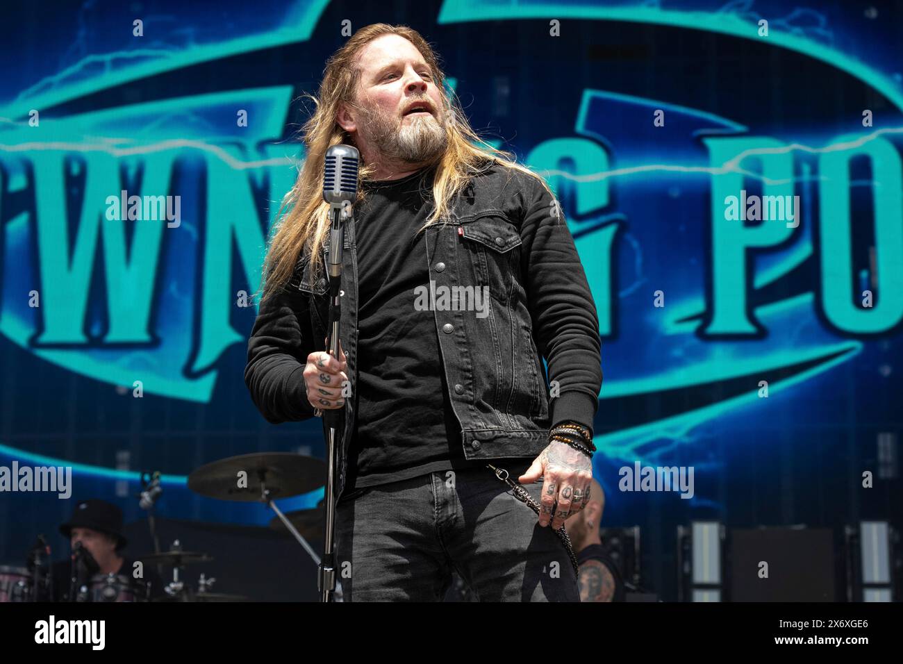 Ryan McCombs of Drowning Pool performs during Sonic Temple Art and ...