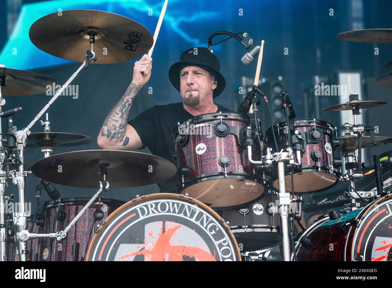 Mike Luce of Drowning Pool performs during Sonic Temple Art and Music ...