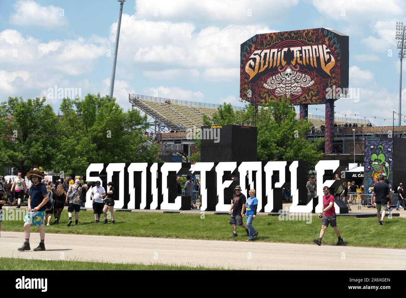 Festivalgoers are seen during Sonic Temple Art and Music Festival on ...