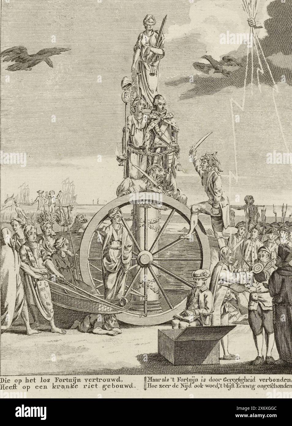 Allegory on the restoration of Orange, 1787, Allegorical representation ...