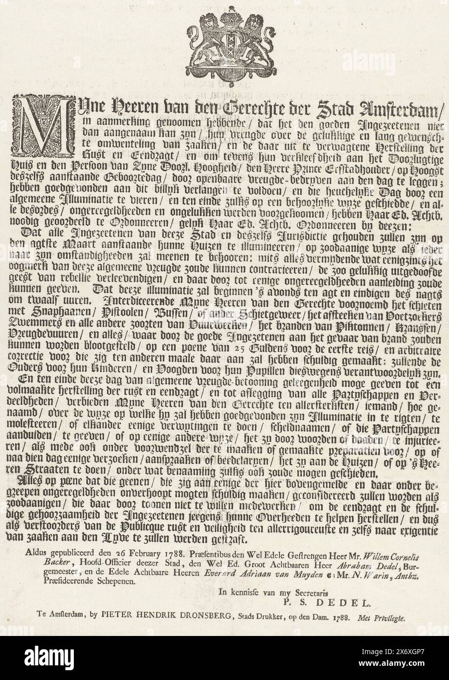 Proclamation of the obligation to illuminate and the prohibition of ...