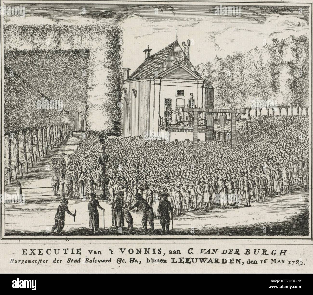 Execution of Mayor Cornelis van der Burgh in Leeuwarden, 1789 ...