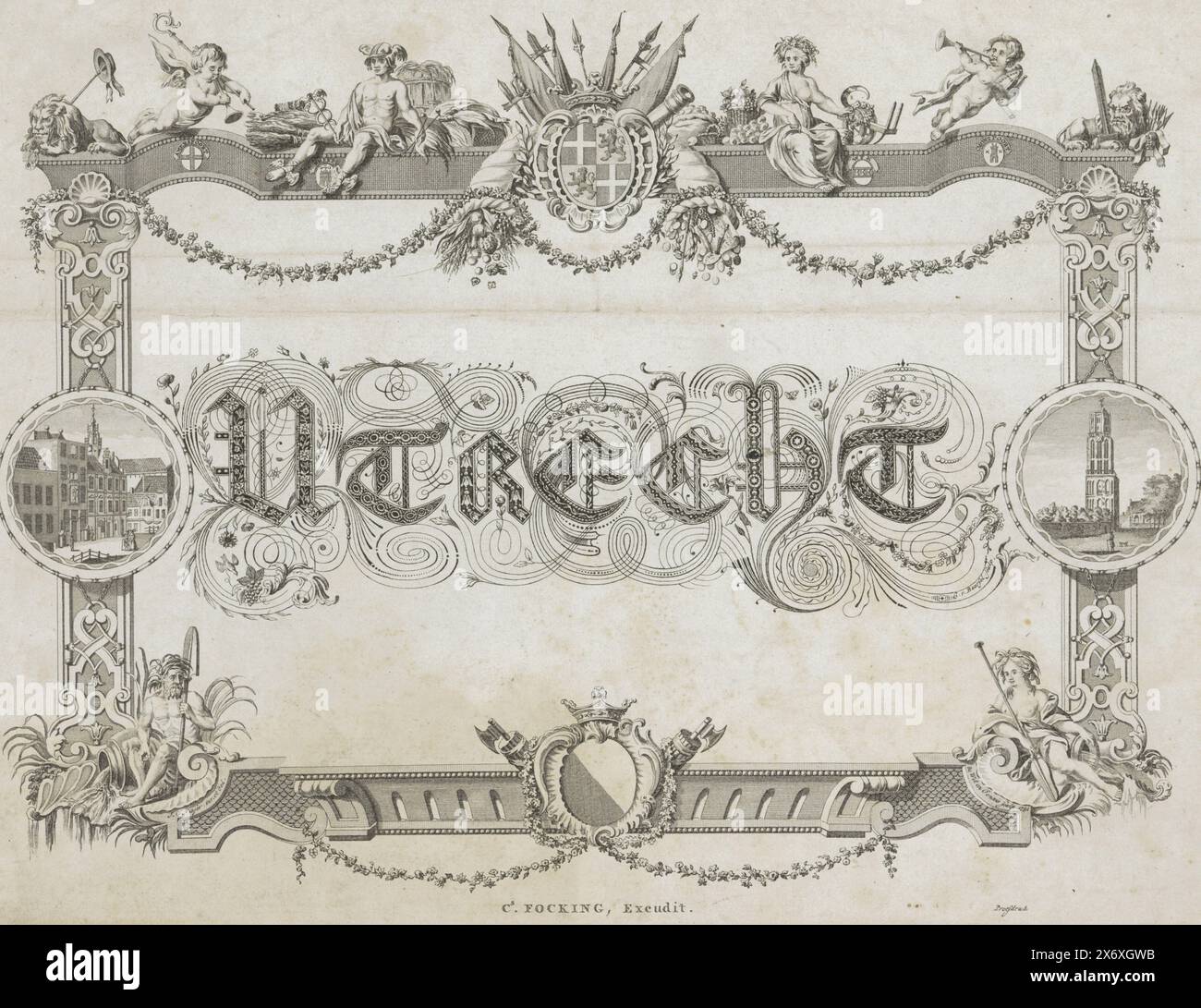 Calligraphy of the province of Utrecht, Utrecht (title on object ...