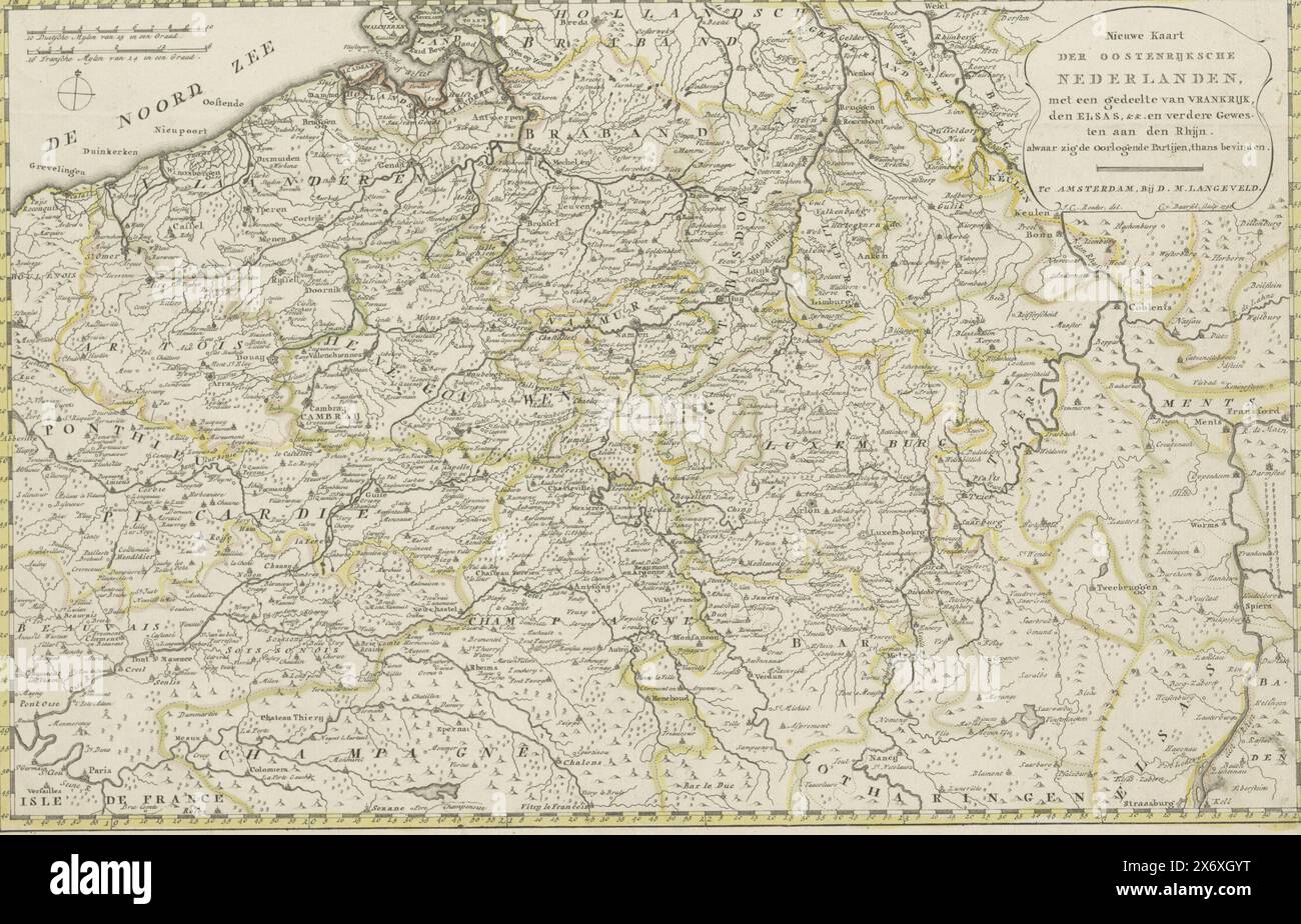 Map of the Austrian Netherlands, 1792, New map of the Austrian ...