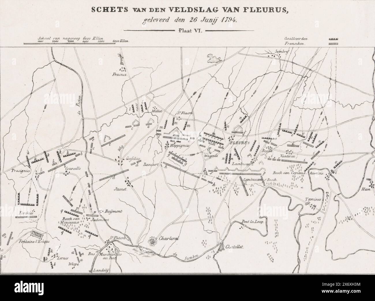 Map of the battle of fleurus hi-res stock photography and images - Alamy