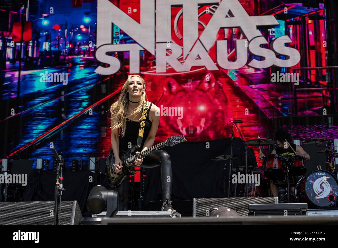 Nita Strauss performs during Sonic Temple Art and Music Festival on ...