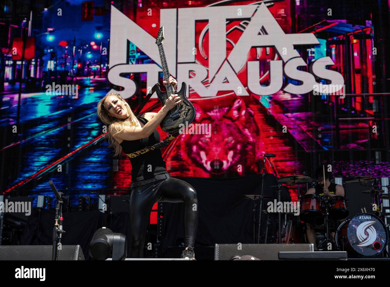 Nita Strauss performs during Sonic Temple Art and Music Festival on ...
