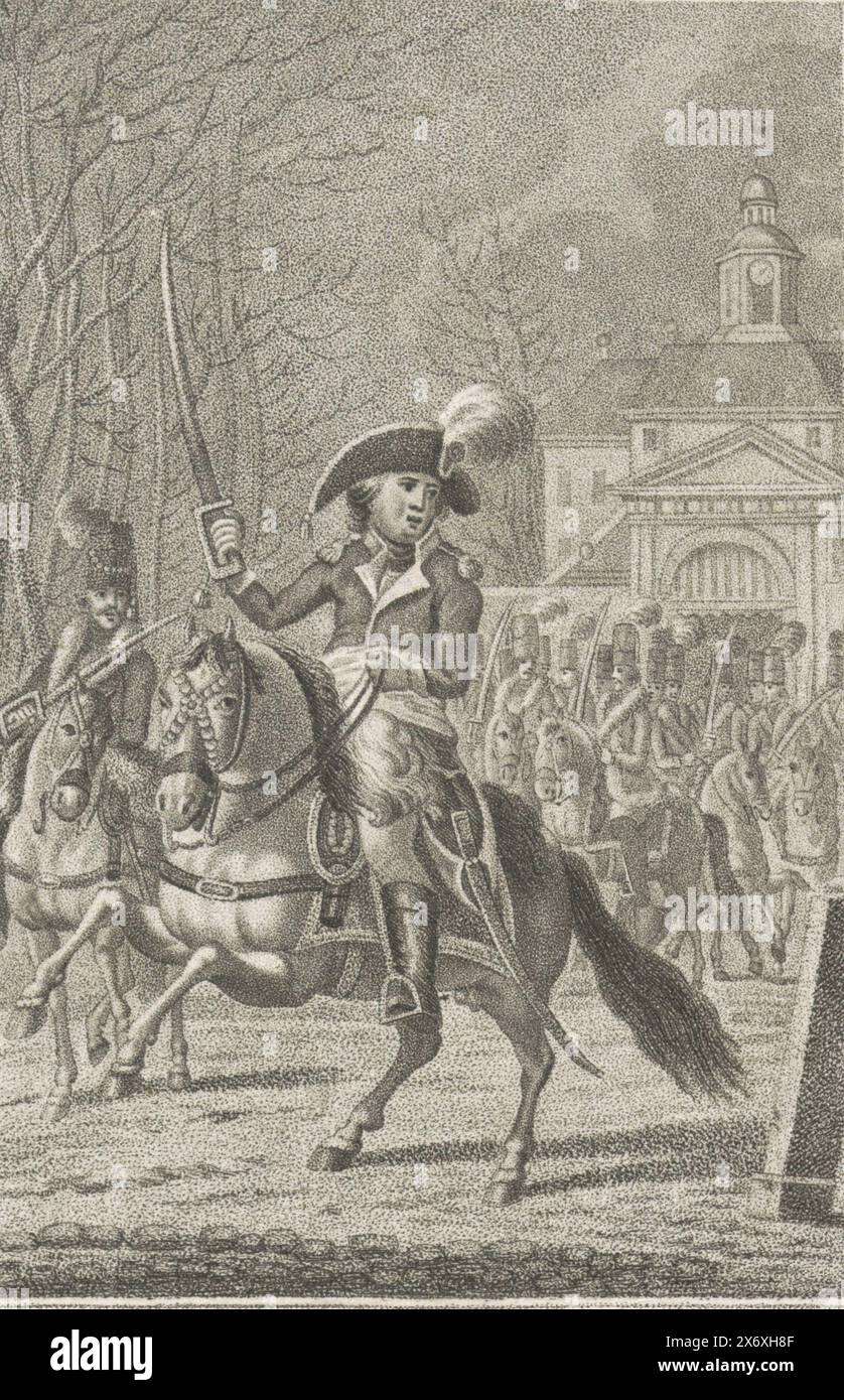 French hussars enter Amsterdam, 1795, Entry of the French Hussars into ...