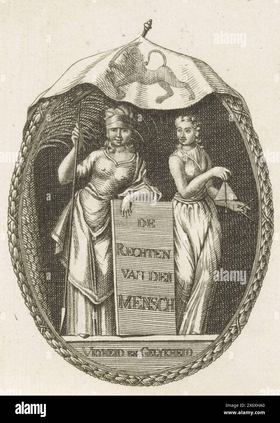 Shield with Equality, on the Freedom Tree in Amsterdam, 1795, The ...