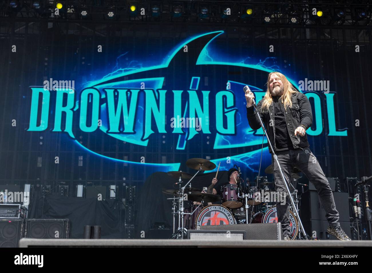 Ryan McCombs of Drowning Pool performs during Sonic Temple Art and ...