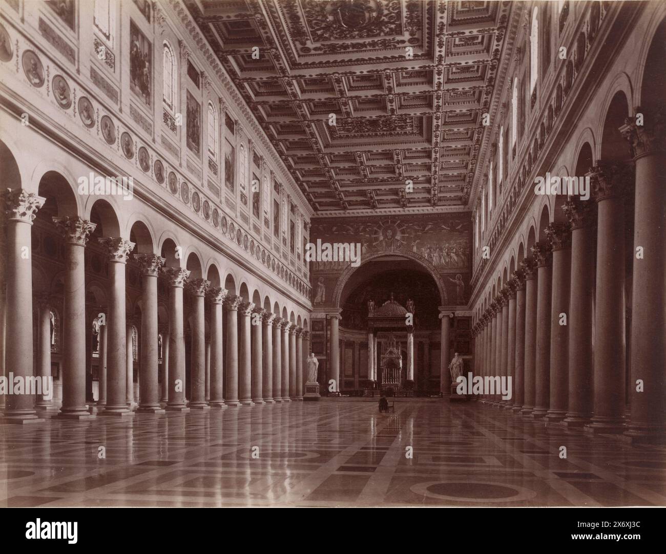Interior of St. Paul Outside the Walls in Rome, Italy, Interno della ...
