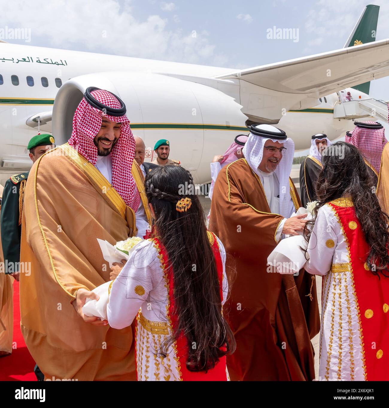 Manama, Bahrain. 16th May, 2024. Receiving Saudi Arabia's Crown Prince ...