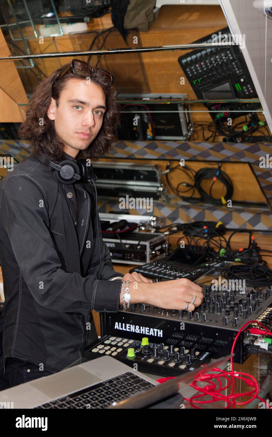 Cannes, France. 16th May, 2024. DJ livens up the ''AI Film Awards ...