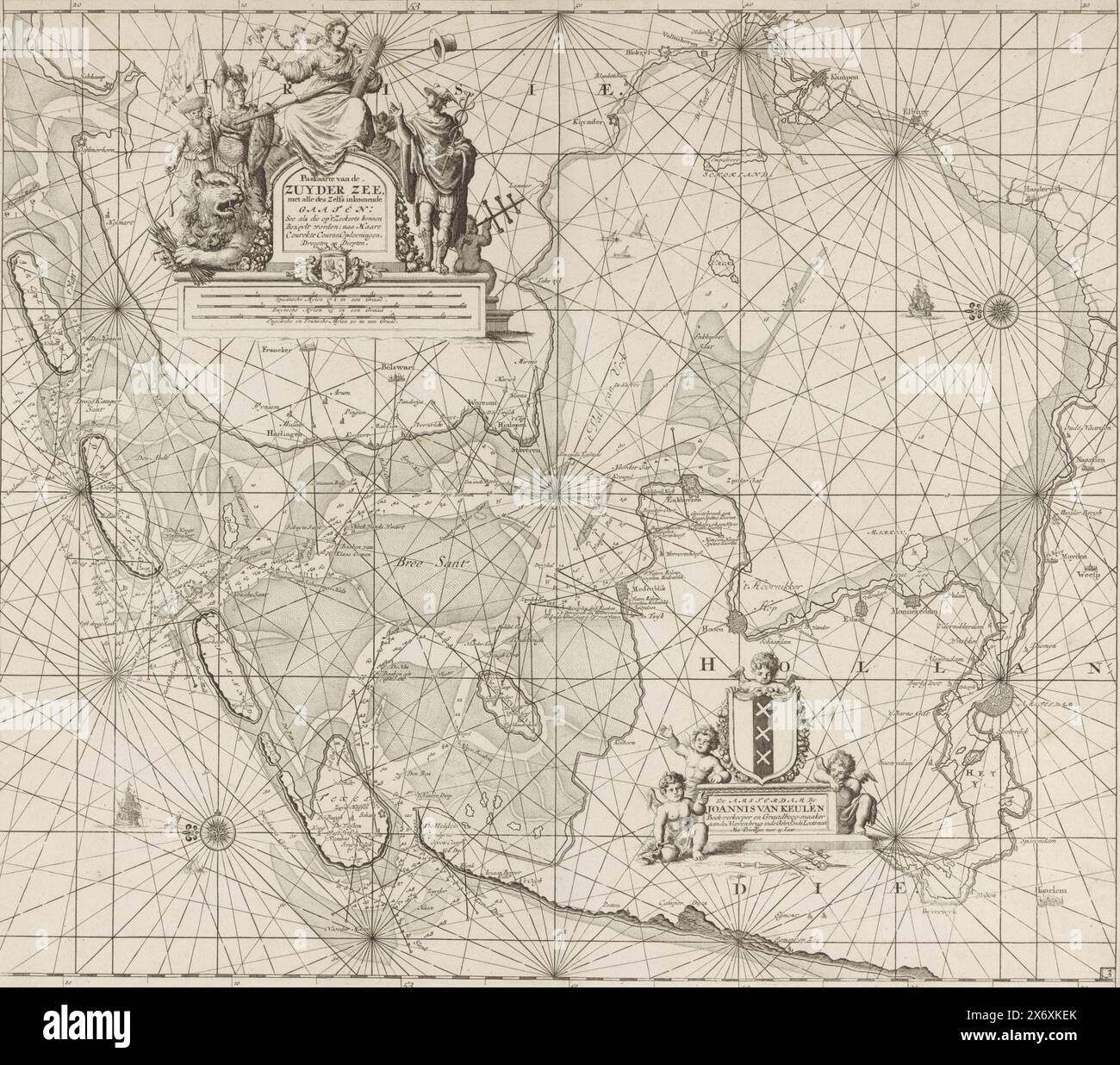 Pass map of the Zuiderzee and the Wadden Sea, Pass map of the Zuyder ...