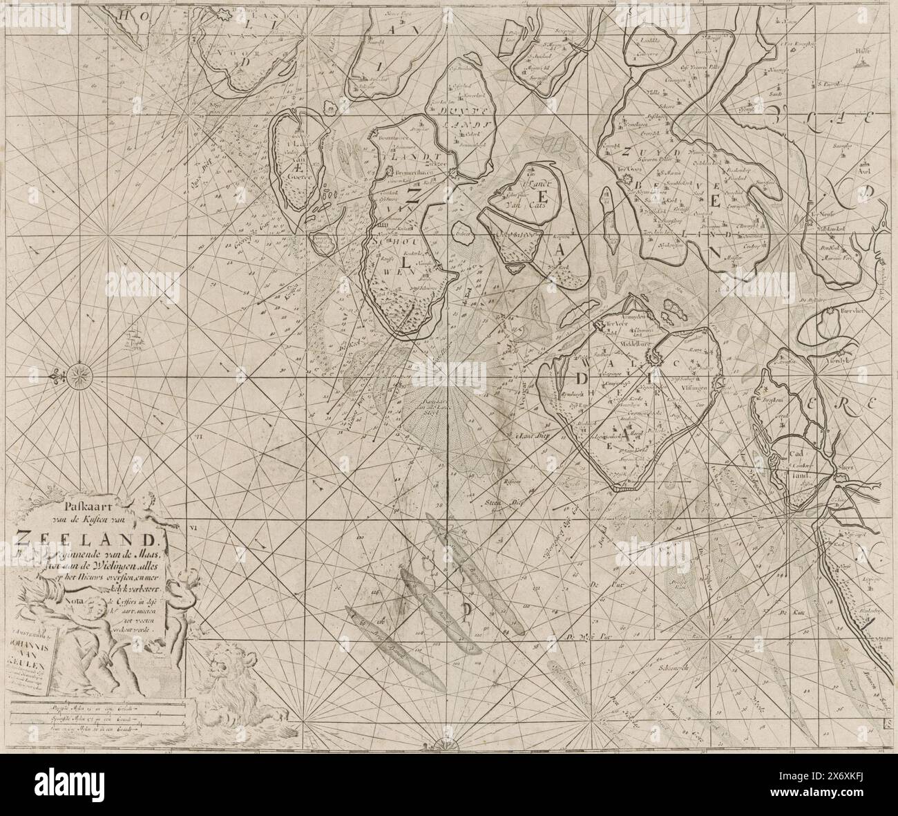 Pass map of the Zeeland Islands and part of the North Sea, Pass map of ...