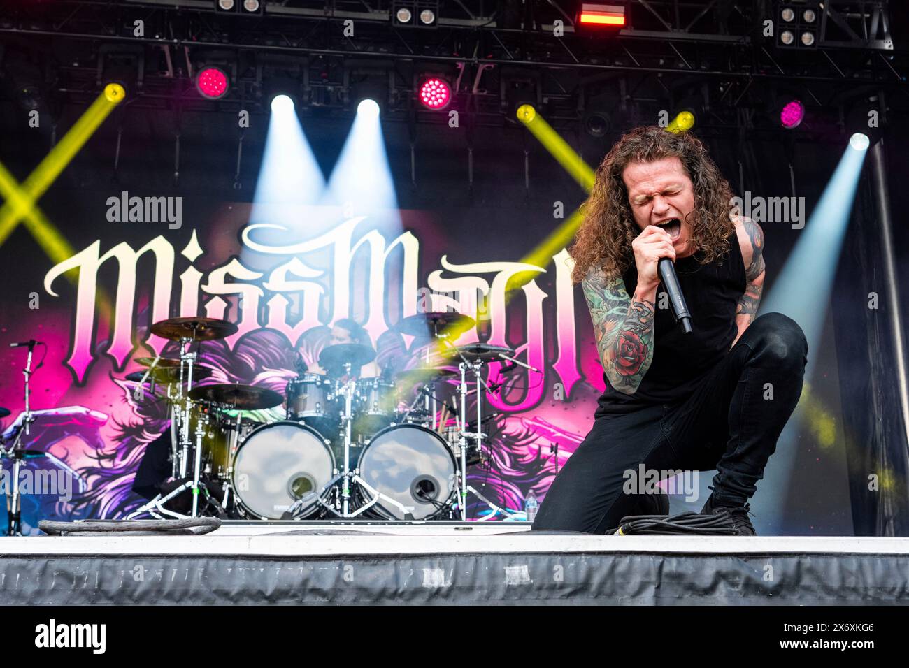 Levi Benton of Miss May I performs during Sonic Temple Art and Music ...