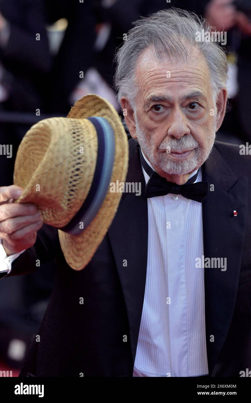 American director Francis Ford Coppola attends the premiere of Megalopolis at the 77th Cannes ...