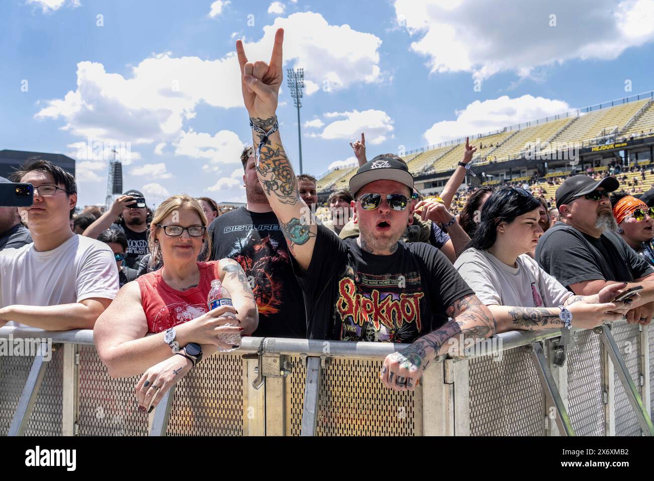 Festival goers are seen during Sonic Temple Art and Music Festival on ...
