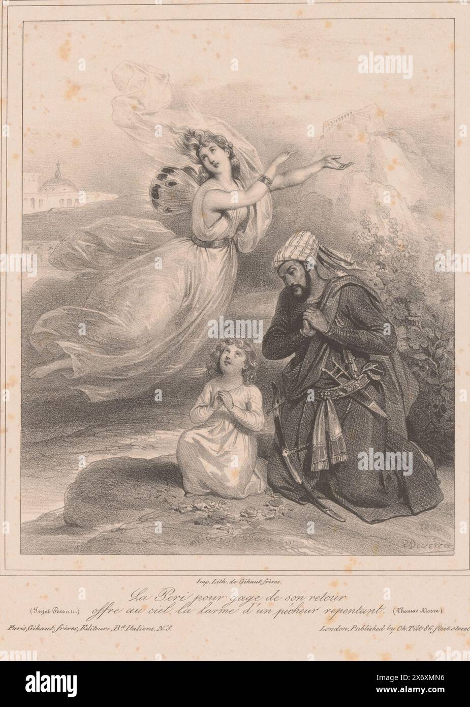 Peri offers heaven a tear of a repentant sinner, La Peri pour gage de ...