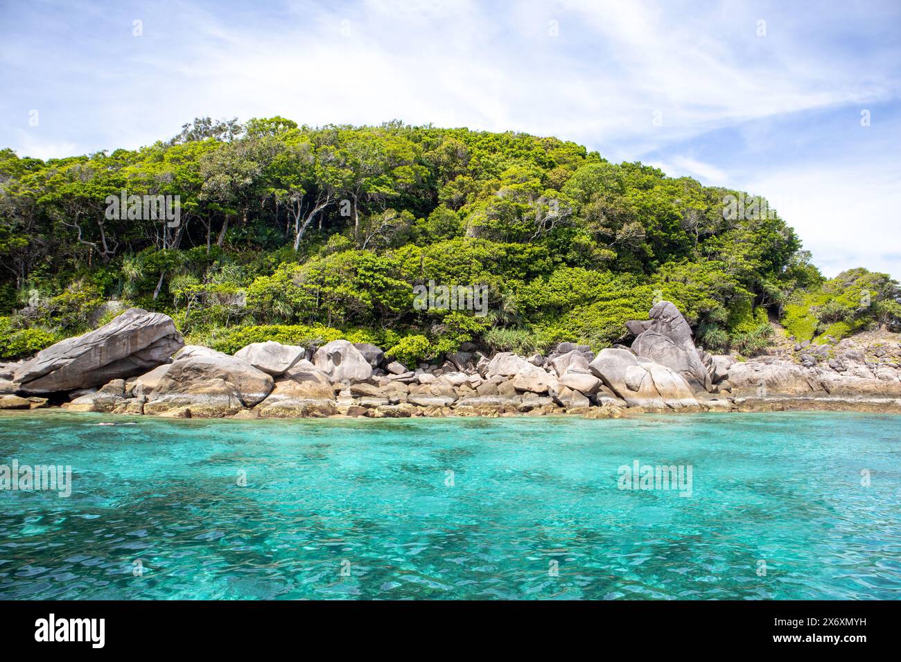 The rocky shore of the Similan Islands in Thailand - most famous ...