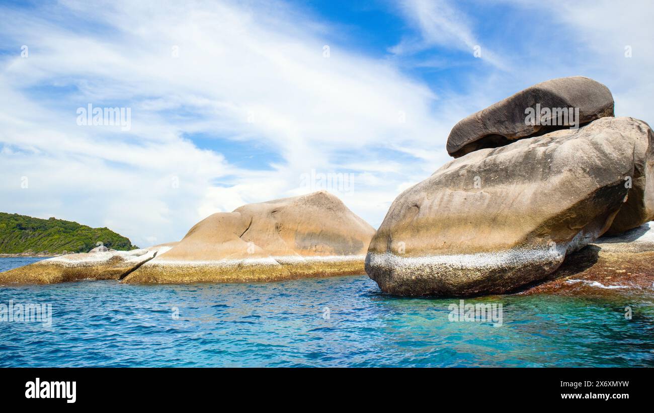 The rocky shore of the Similan Islands in Thailand - most famous ...
